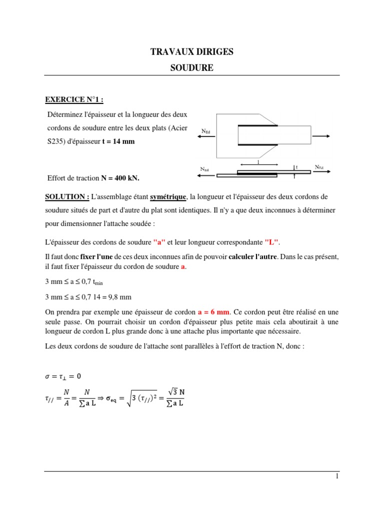 Solution TD Soudure | PDF