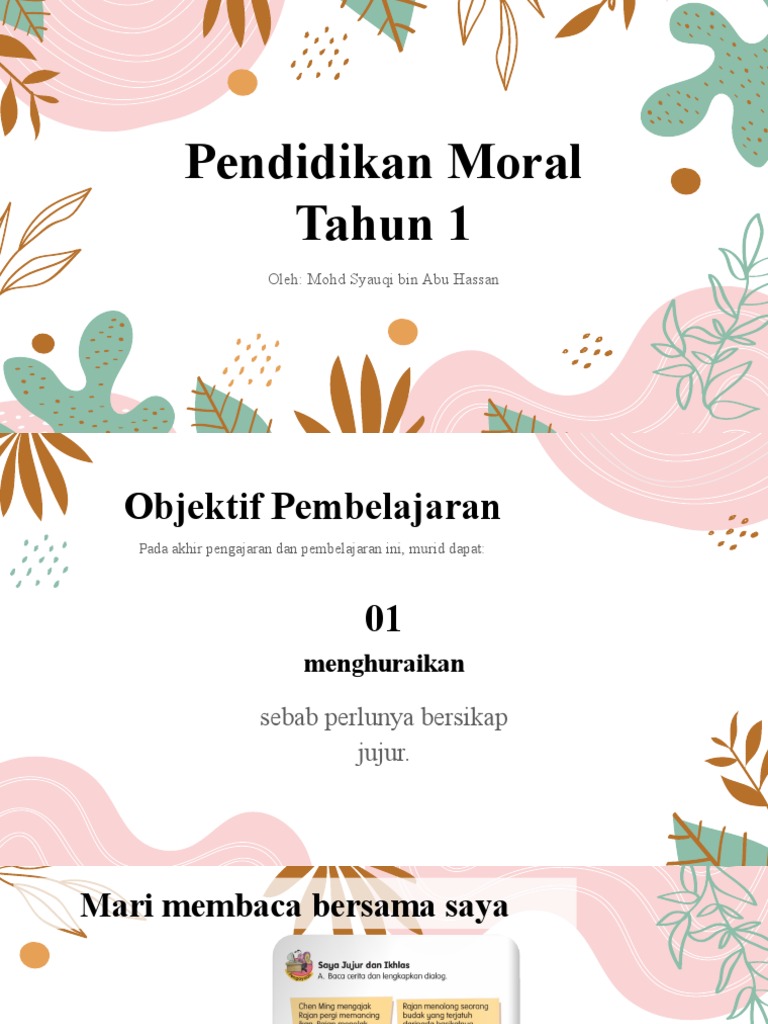 Pendidikan Moral Tahun 1 - Jujur Dalam Kehidupan Seharian 3 | PDF