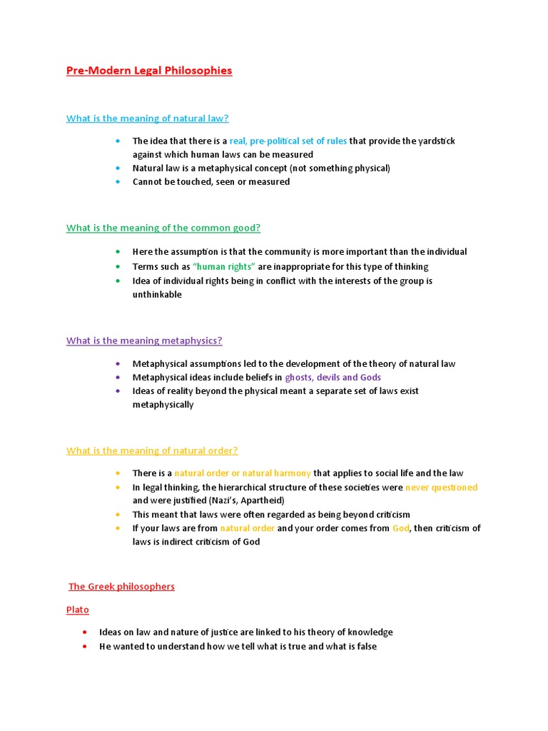 LJU4801-legal Philosophy Notes | PDF