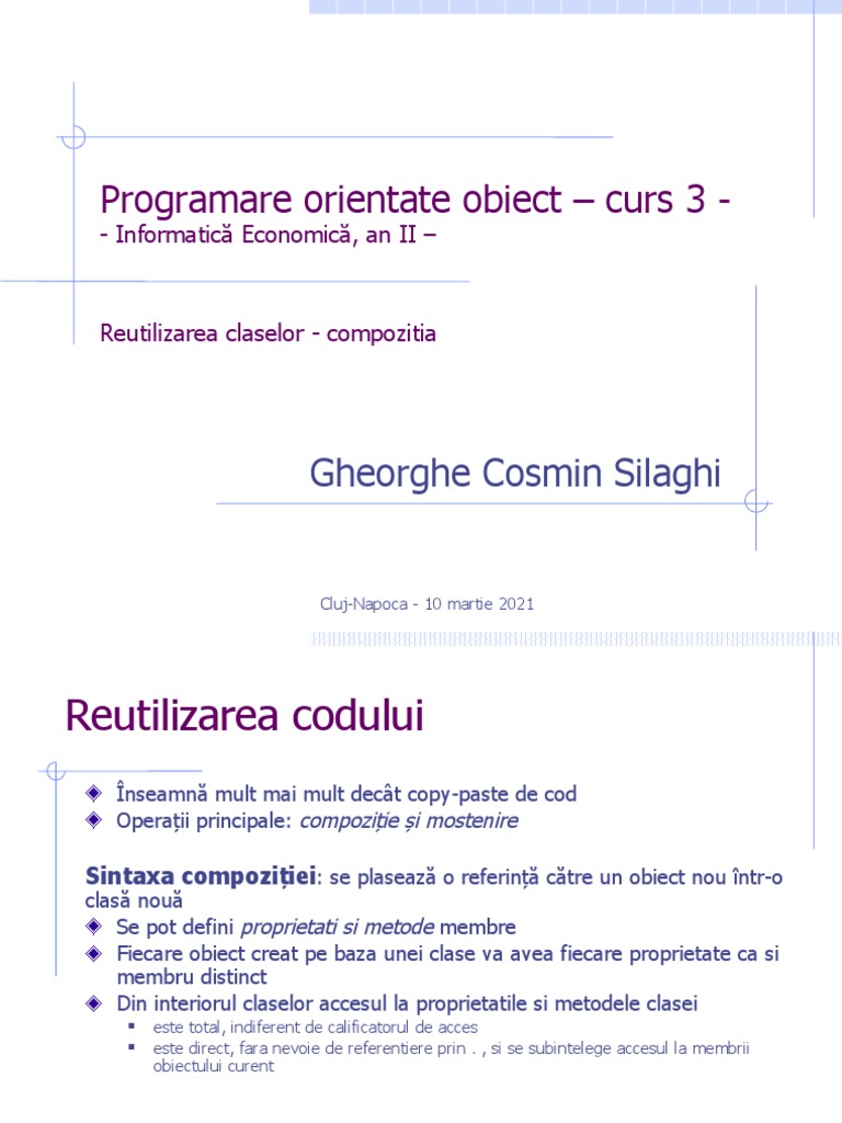 Curs 3 | PDF