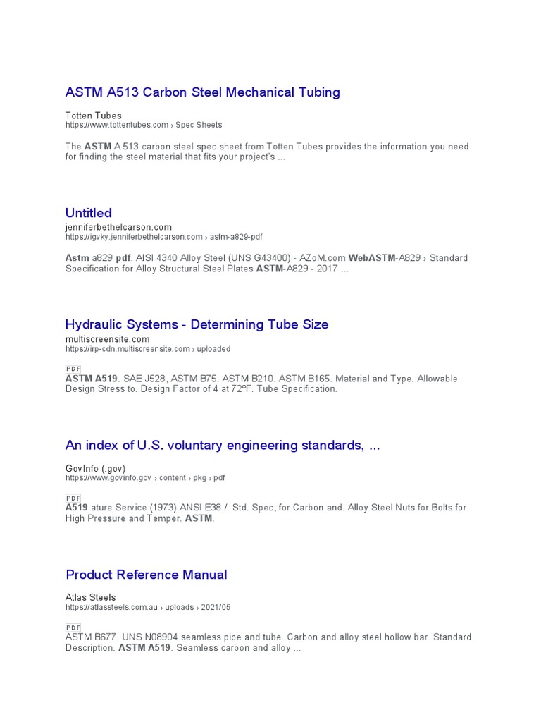ASTM A513 Carbon Steel Mechanical Tubing | PDF