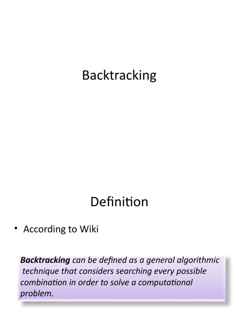 Backtracking 1 | PDF | Mathematical Analysis | Computer Science