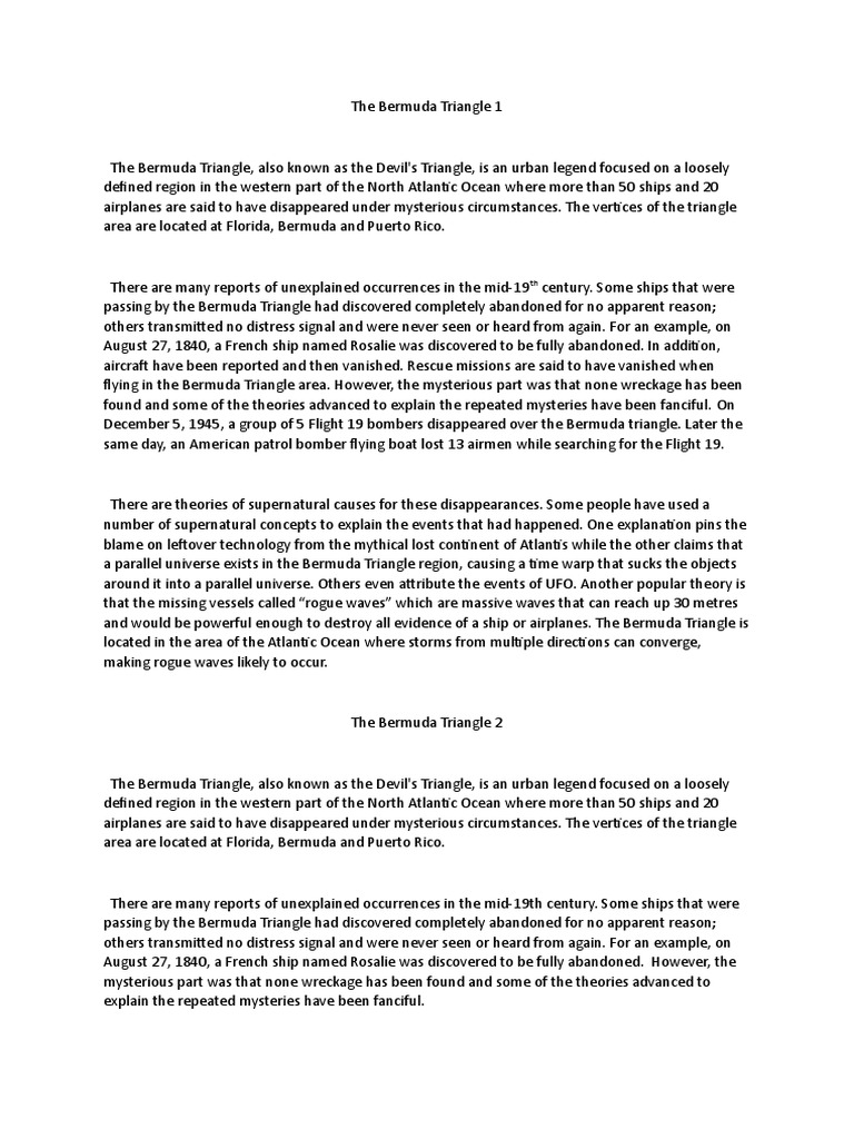 The Bermuda Triangle | PDF