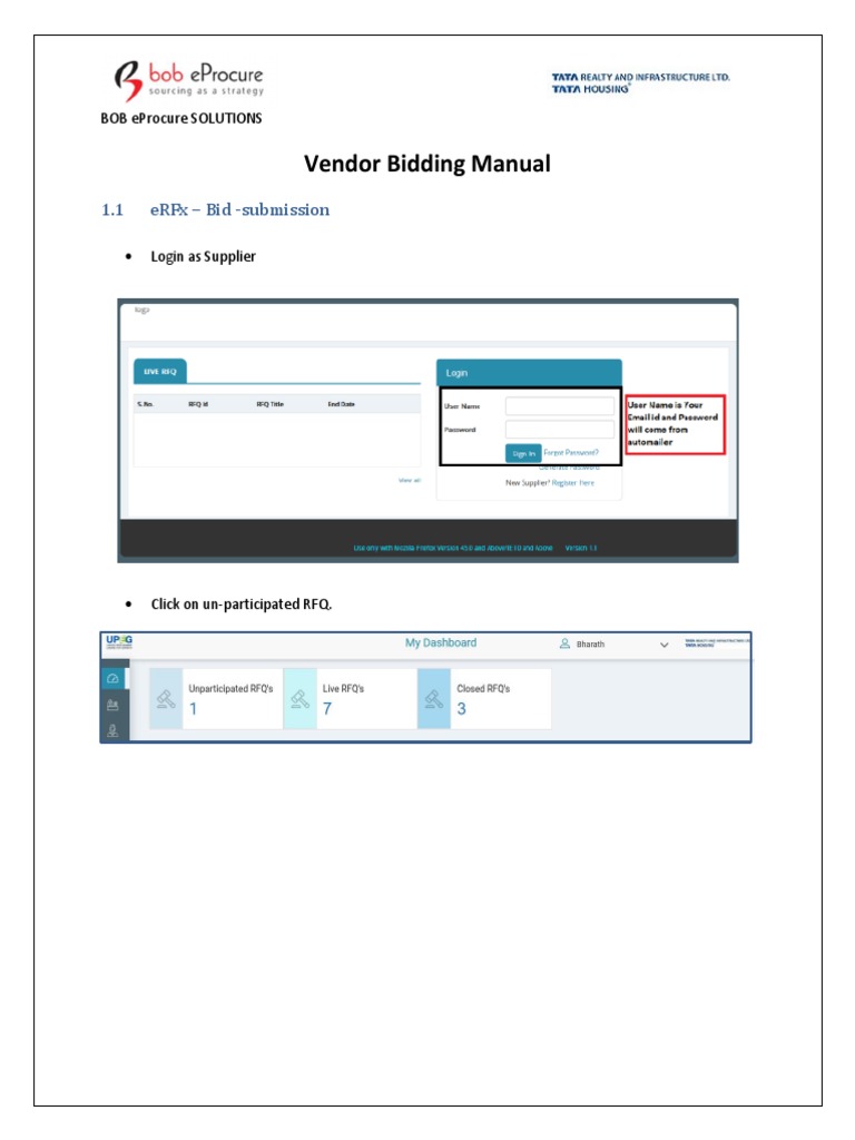 RFQ - Vendor BOQ Bidding Manual | Download Free PDF | Computing | Software