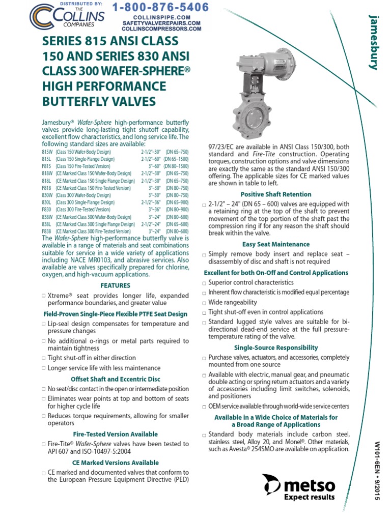 Borbolta SERIES 815 ANSI CLASS 150 300 | PDF