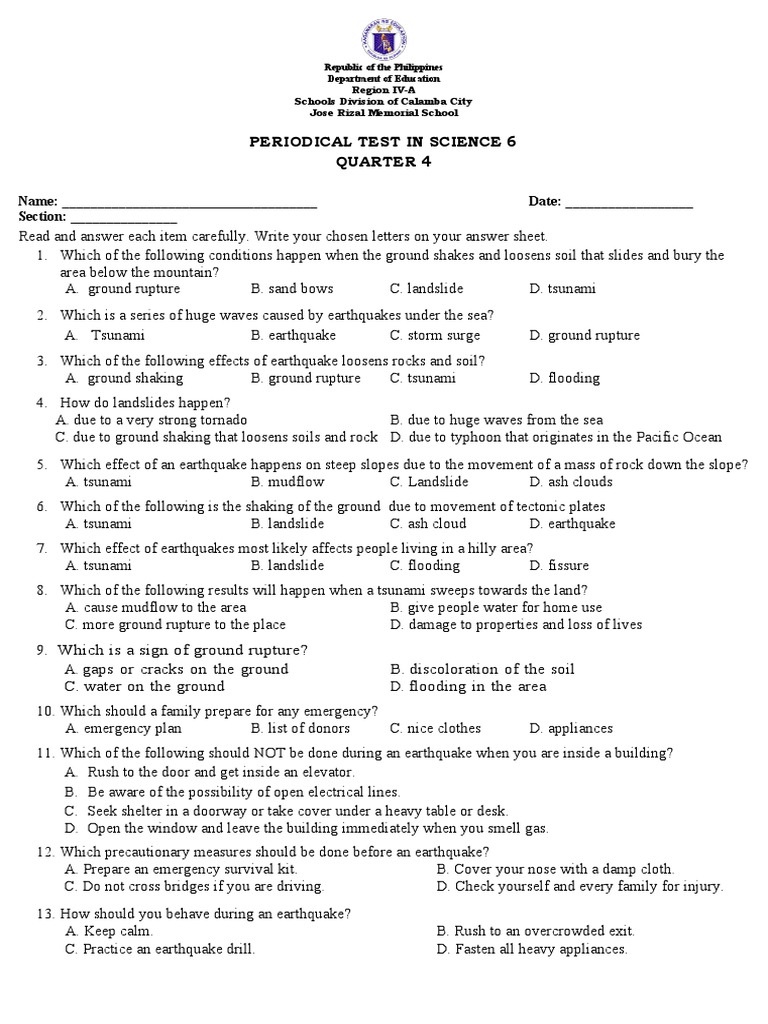 4th Quarter Exam in Science 6 | PDF | Solar System | Planets
