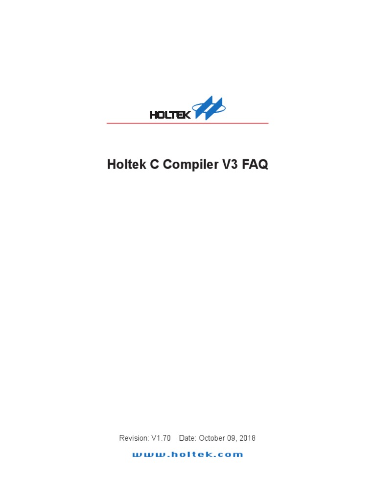 Holtek C Compiler V3 Faq Pdf Assembly Language Variable Computer Science
