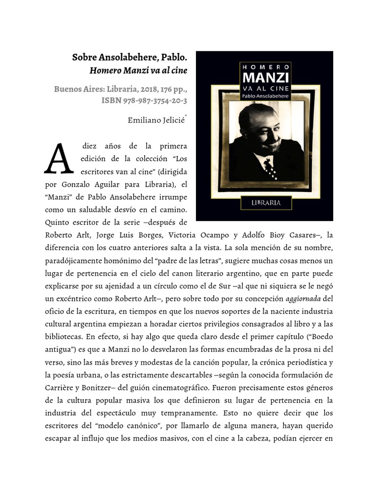 Homero Manzi | PDF