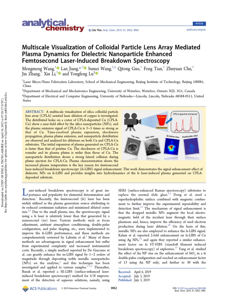 Multiscale Visualization of Colloidal Particle Lens Array Mediated FS ...