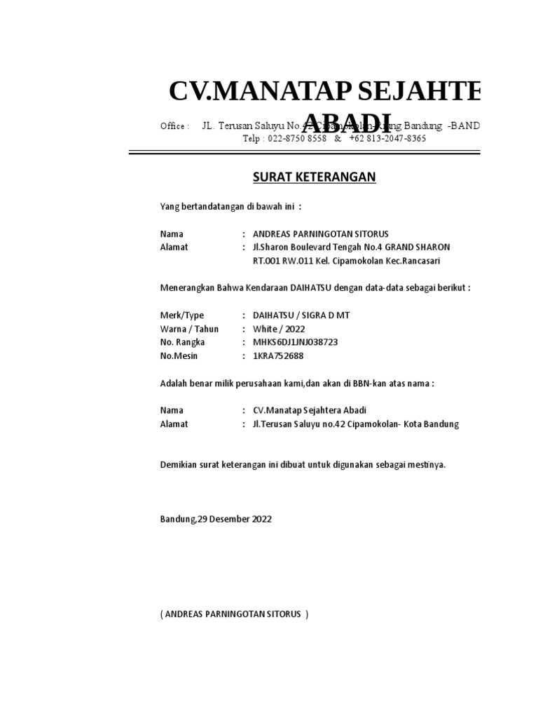 Surat Kuasa GRAB | PDF