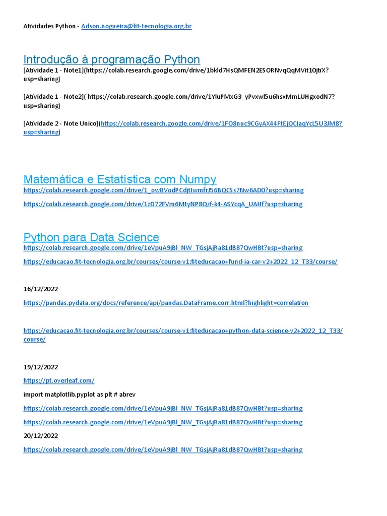 Atividades Python | PDF