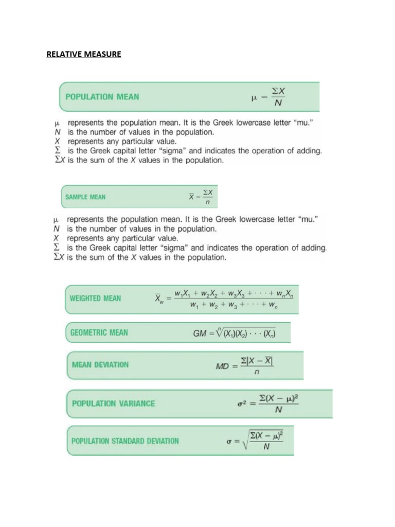 Statistics: Dispersion Metrics | PDF