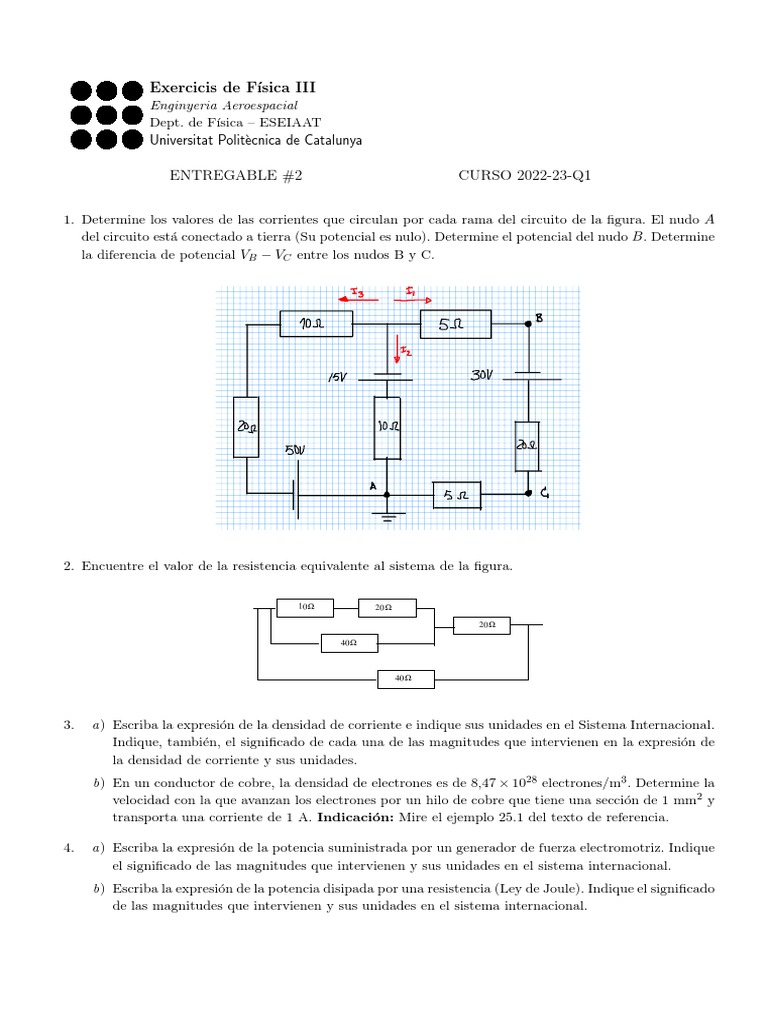 Asignacion2 2223q1 SOL | PDF | Corriente eléctrica | Electromagnetismo