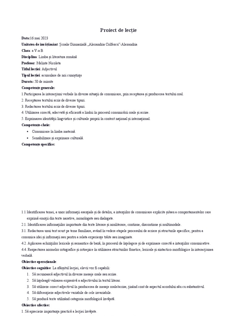 Proiect A A 5 A Inspectie | PDF