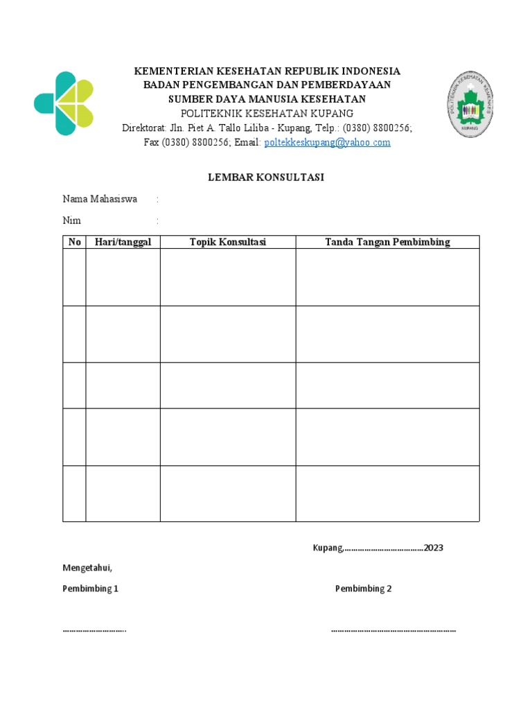 Lembar Konsultasi | PDF Lembar Konsultasi | PDF
