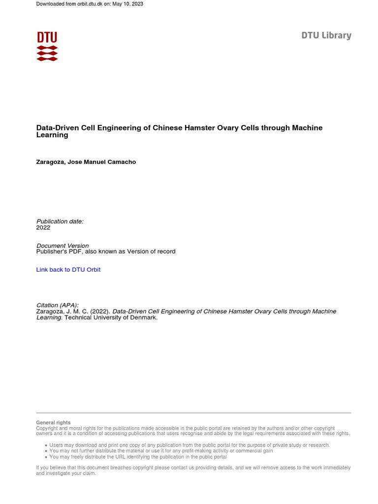 Thesis - Data-Driven Cell Engineering of Chinese Hamster Ovary Cells ...