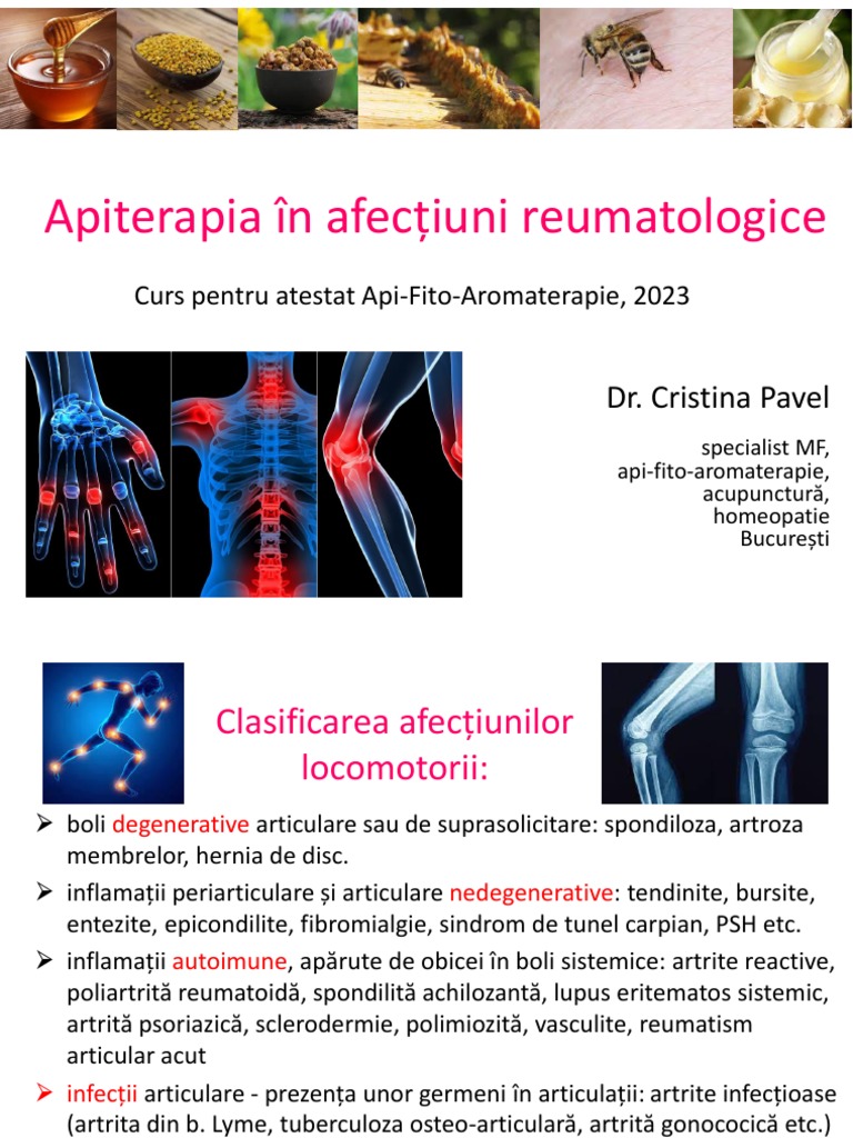 Lectia 06-1. Apiterapia - in - Reumatologie - 2023 | PDF