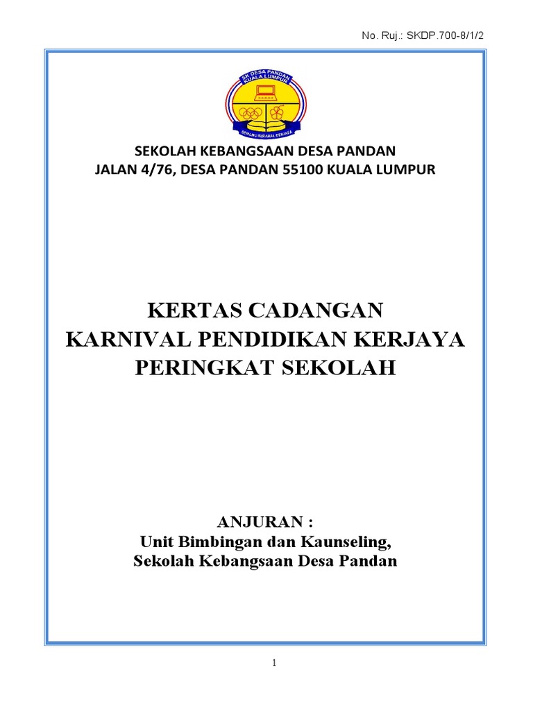 Kertas Kerja Karnival Pendidikan Kerjaya 2022 | PDF