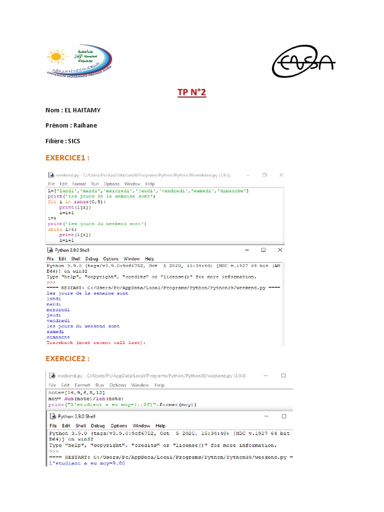 TP N°2 Python | PDF