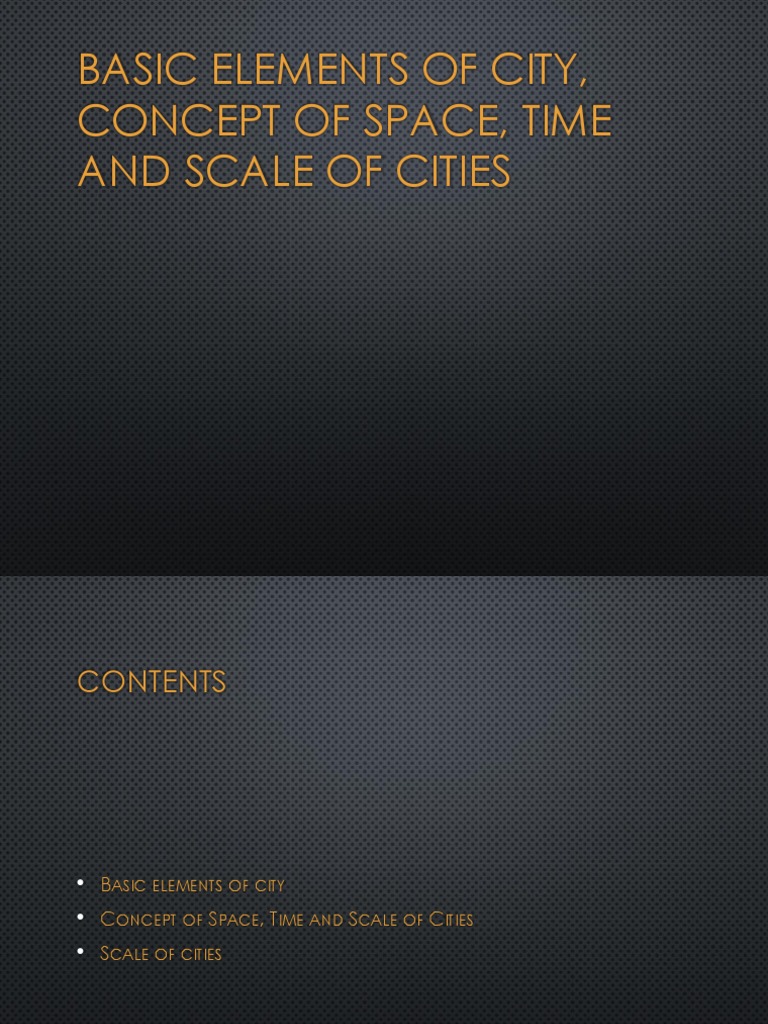 Basic Elements of City | PDF