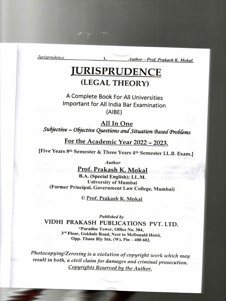 Jurisprudence Mokal | PDF