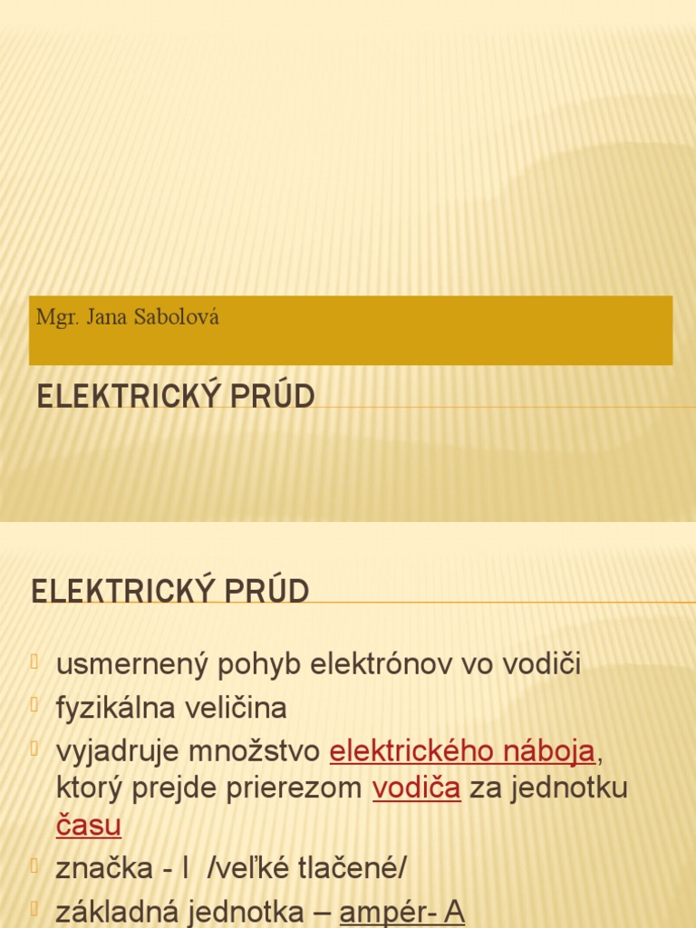 Elektricky Prud JS | PDF