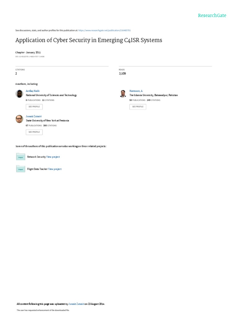 C4 ISRchapter | PDF | Computer Security | Security