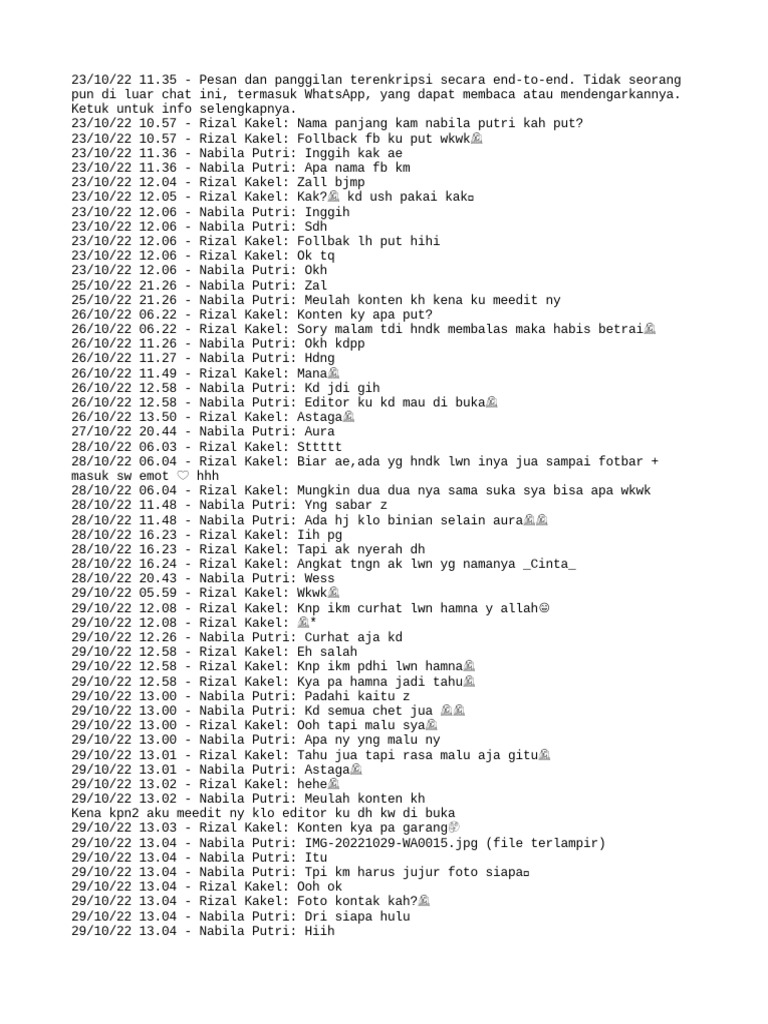 Chat WhatsApp Dengan Rizal Kakel | PDF | Seni