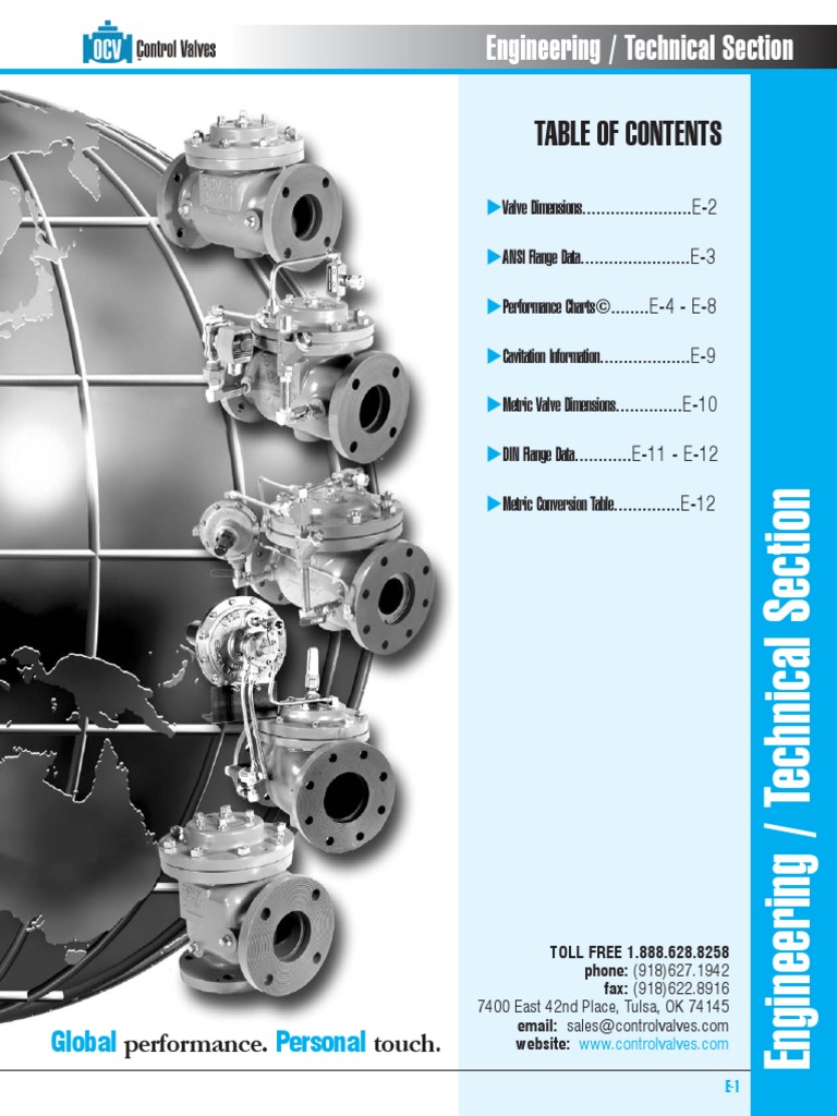 OCV Control Valve Sizing Guide | PDF | Valve | Pressure