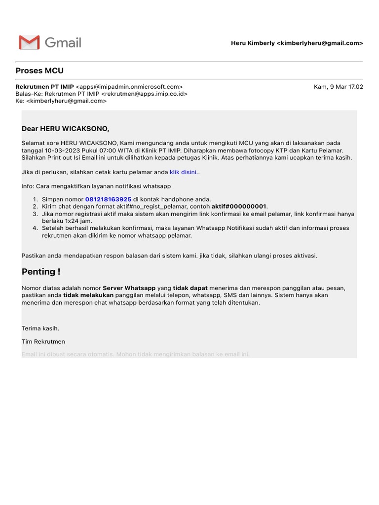 Proses MCU | PDF | Karier & Perkembangan | Bisnis