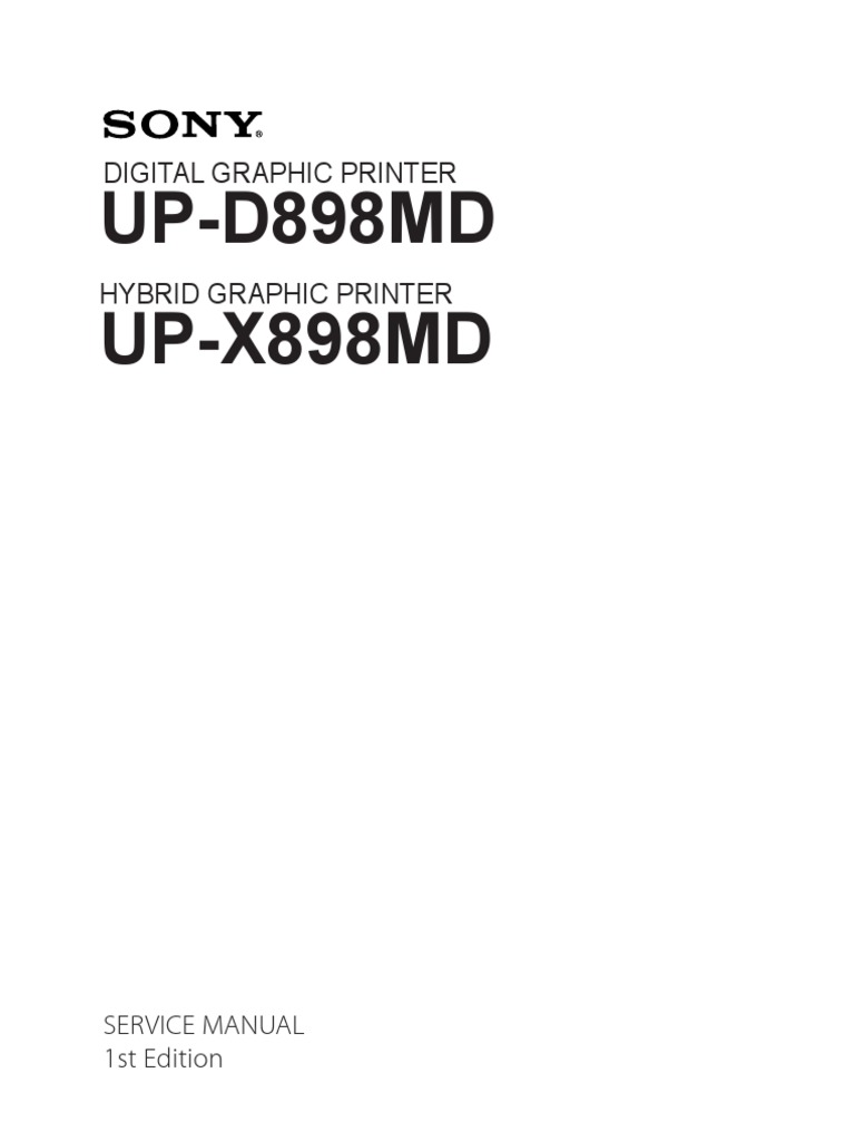Sony Up-D898md x898md 1st-Edition SM | PDF