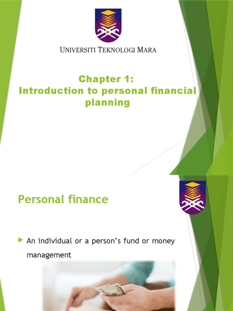 FIN 242 - CHAPTER 1 Part 2 - INTRODUCTION TO PERSONAL FINANCIAL ...