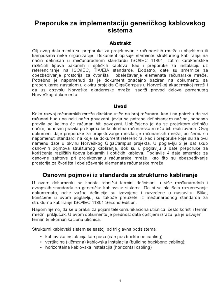 Preporuke Za Primenu SKS-a | PDF