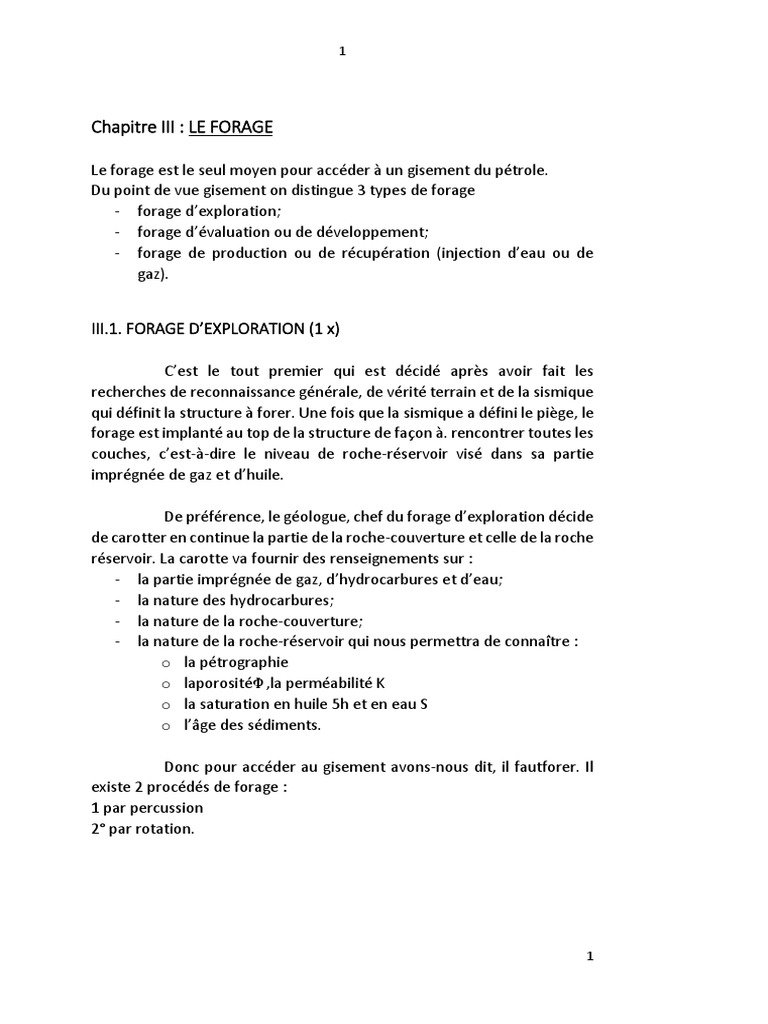 Forage rotary : principes et techniques | PDF