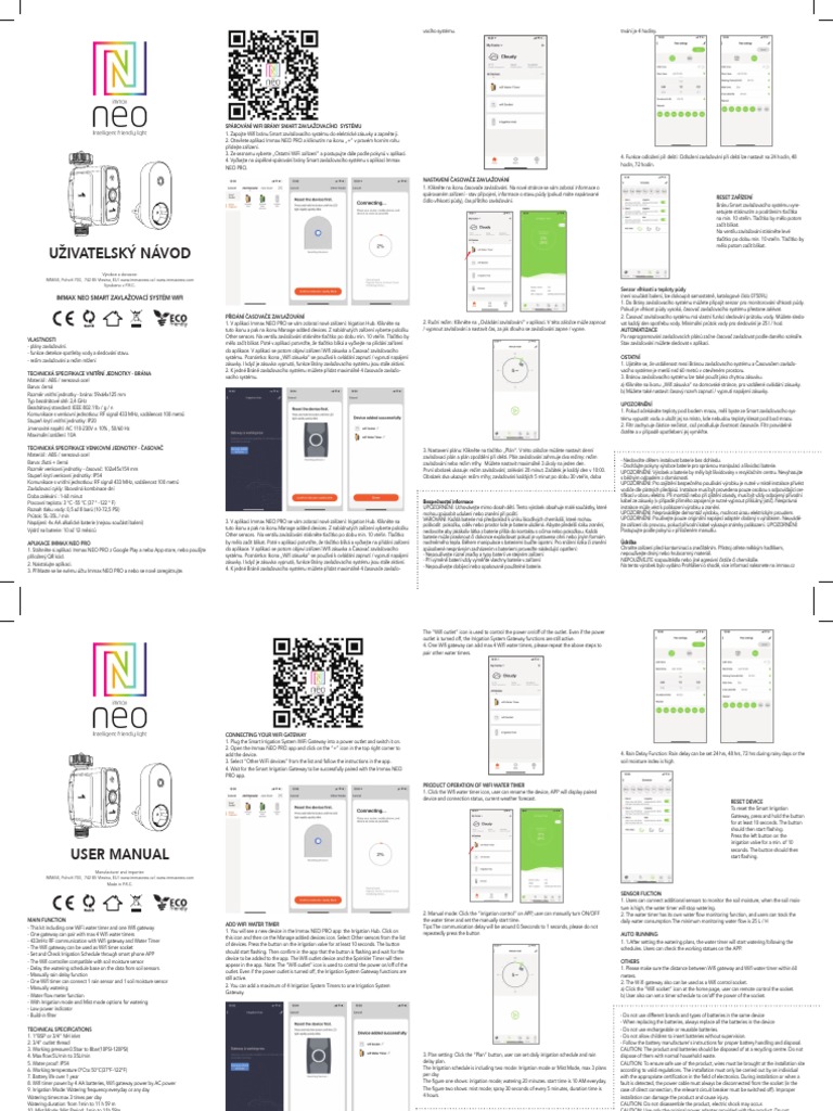 07508l-Zavlazovani-Manual CZ EN v2 | PDF