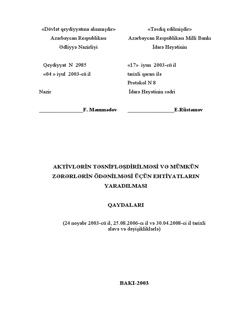 (AzeBook NET) - Aktivlarin-Tasnif - Qaydalar | PDF