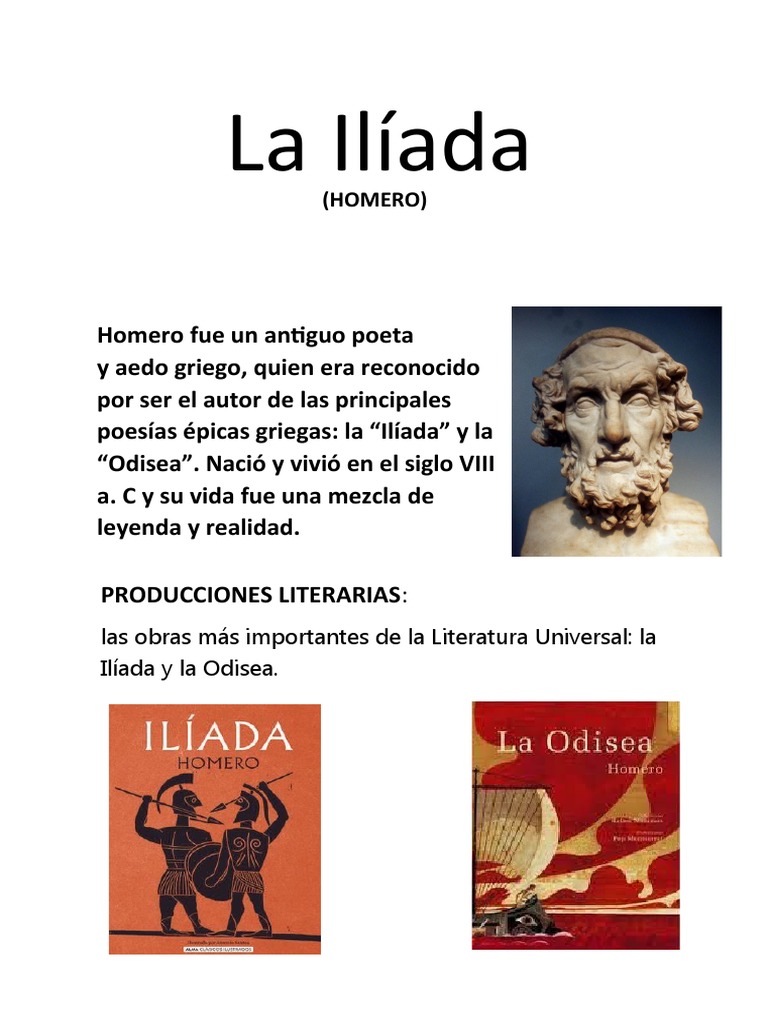 Autor de la Ilíada: Homero | PDF | Historia | Clásicos