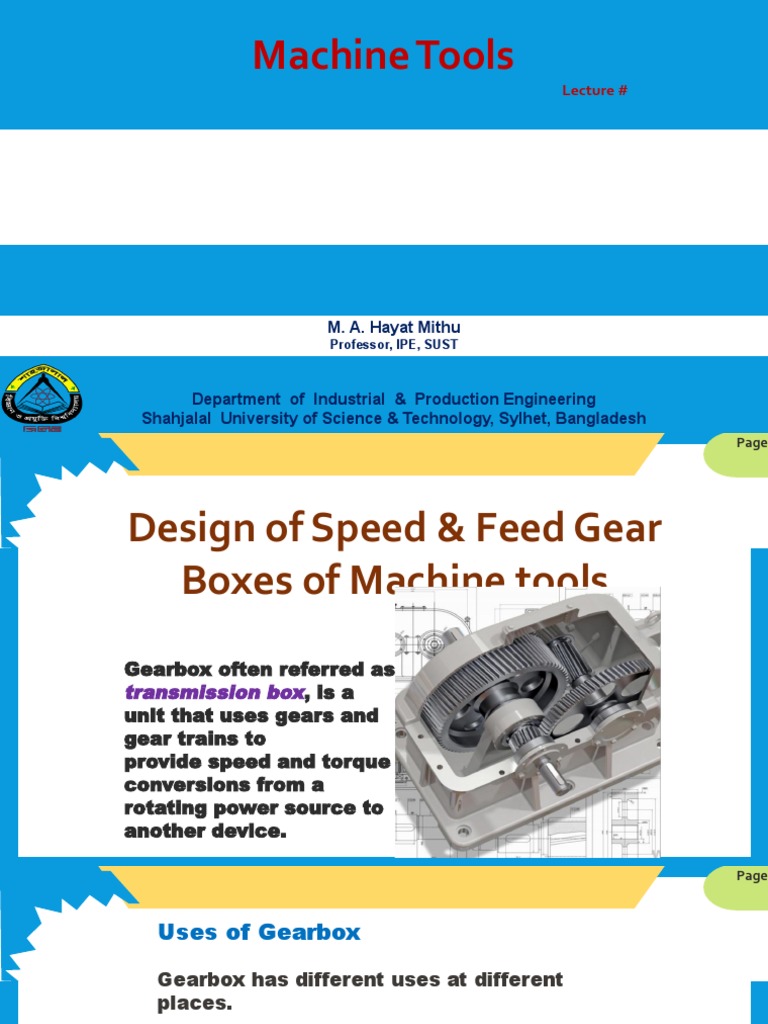 Design of Speed & Feed Gearboxes | PDF | Manual Transmission | Gear