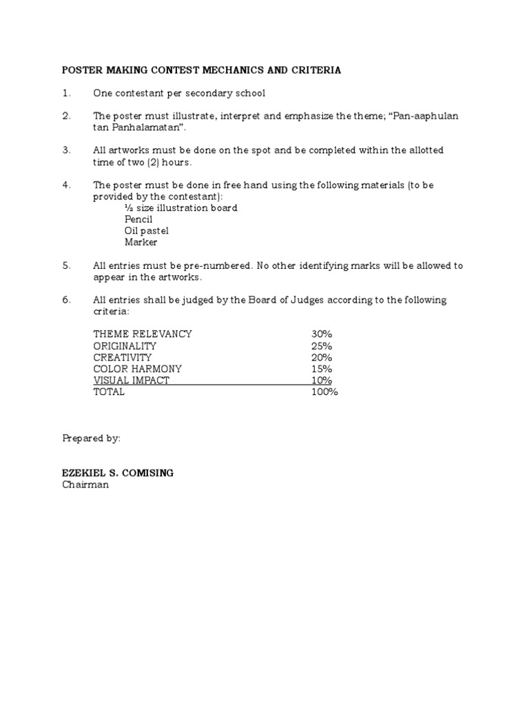 Poster Making Contest Guidelines | PDF