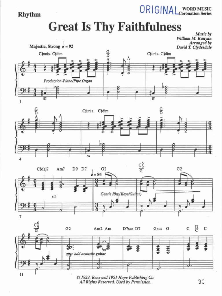 Great Is Thy Faithfulness Rhythm Section | PDF