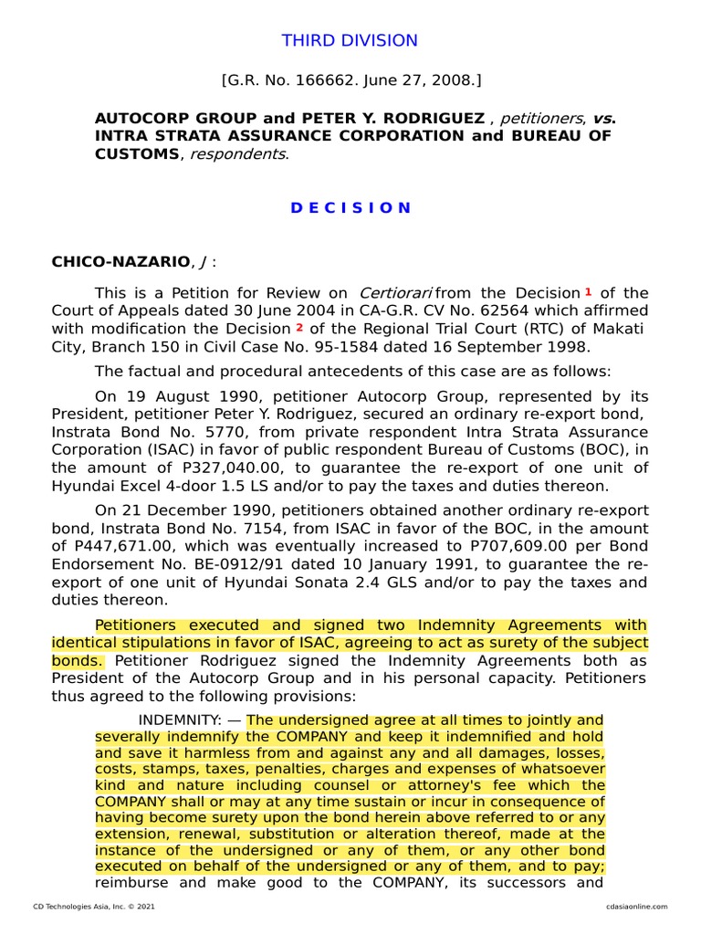 20 - Autocorp Group v. Intra Strata Assurance Corp. | PDF