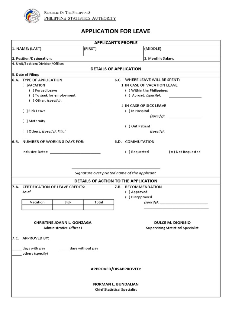 Annex S Leave Form | PDF | Health Care | Social Programs