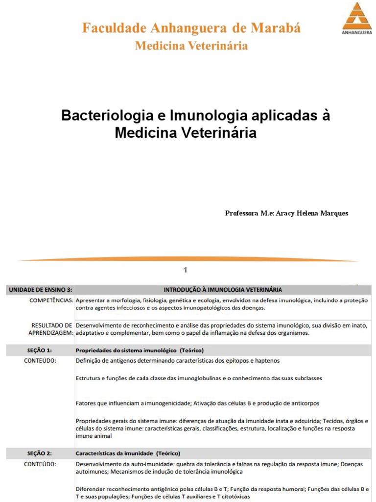 Aula Bacteriologia e Imunologia Parte 1 | PDF