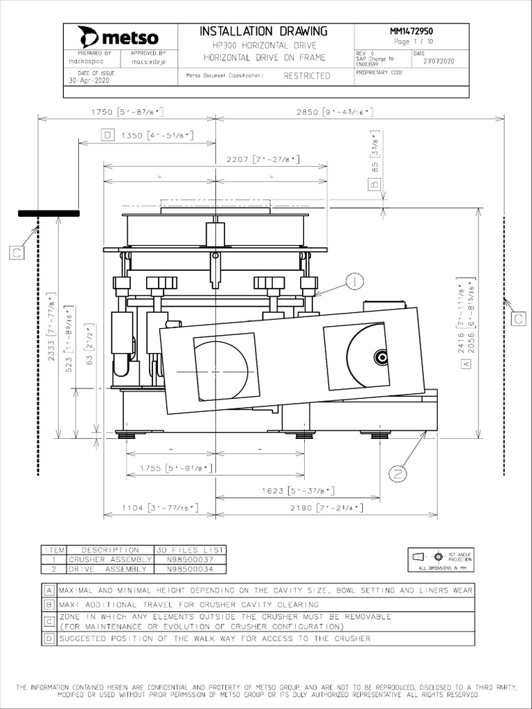 HP300 GA and Dimensional Drawings MM1472950 - 0 | Download Free PDF ...