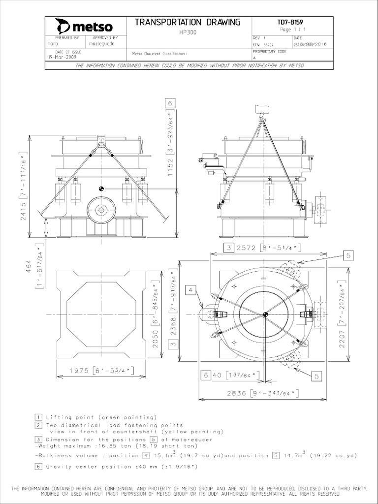 HP300 Transportation Drawings TD7 B159 E 01 | PDF