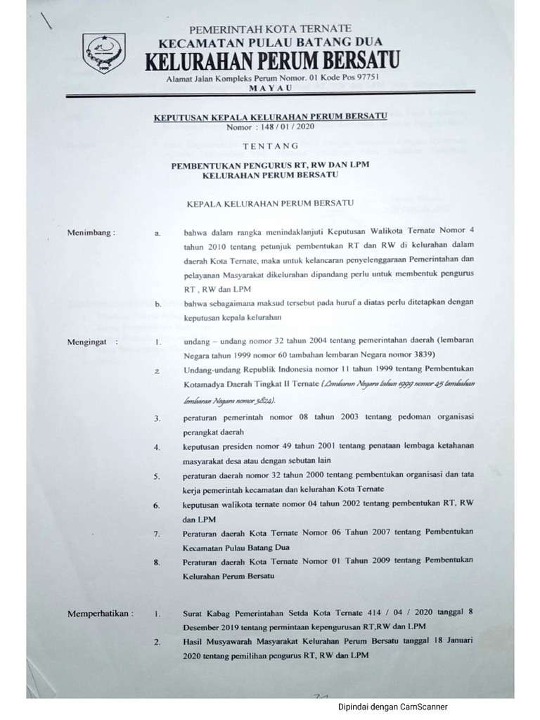 SK RT RW Perum | PDF