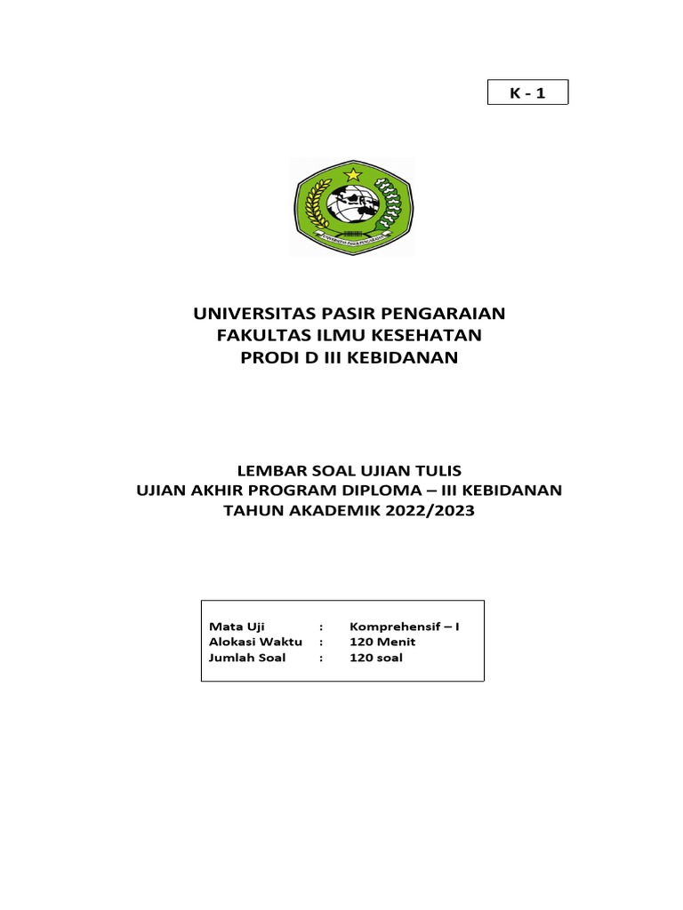 UAP - Soal K1 2022-2023 | PDF