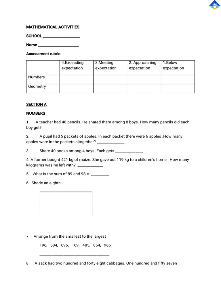 Grade 4 Mathematics PDF