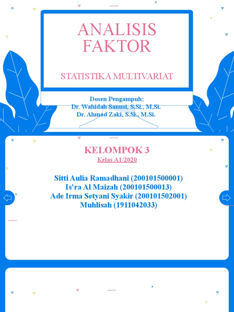 Analisis Faktor dalam Statistik Multivariat | PDF
