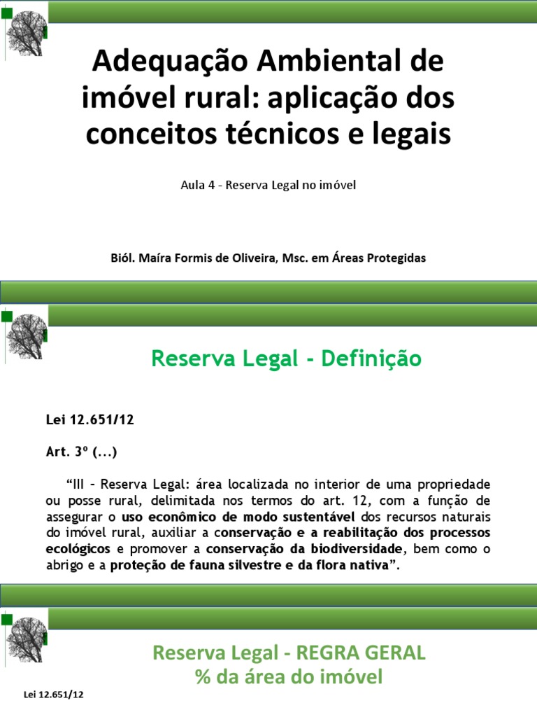 AULA 4 - Reserva Legal No Imóvel | PDF